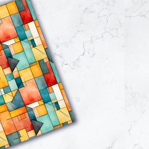 Geometric Shapes Digital Paper Pack - Seamless Pattern Collection for ...