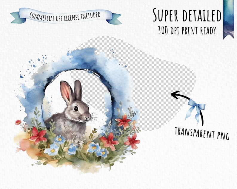 Rabbit Hole Clipart - 20 High Quality PNG - Digital Download Card ...