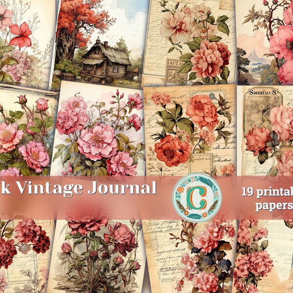 Vintage Pink Rose - Etsy