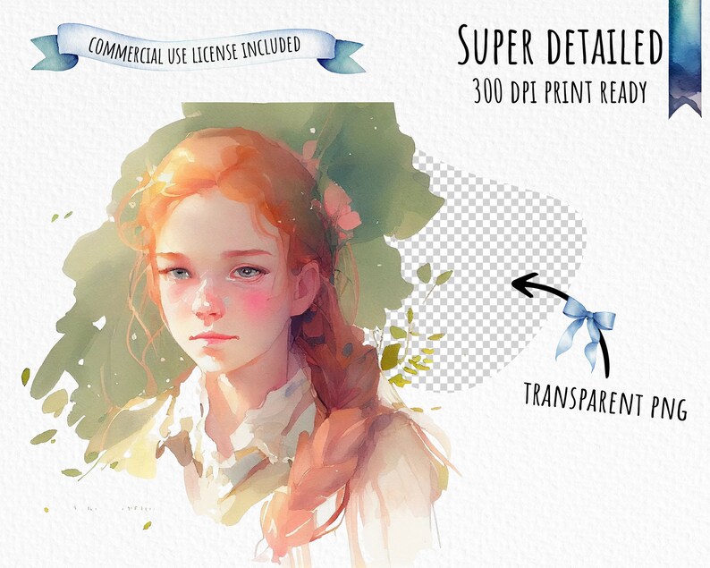 Anne of Green Gables Watercolor Clipart Set Beloved - Etsy