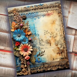 12 Papers | Vintage Boho Texture Scrapbooking Papers | High Res Designs ...