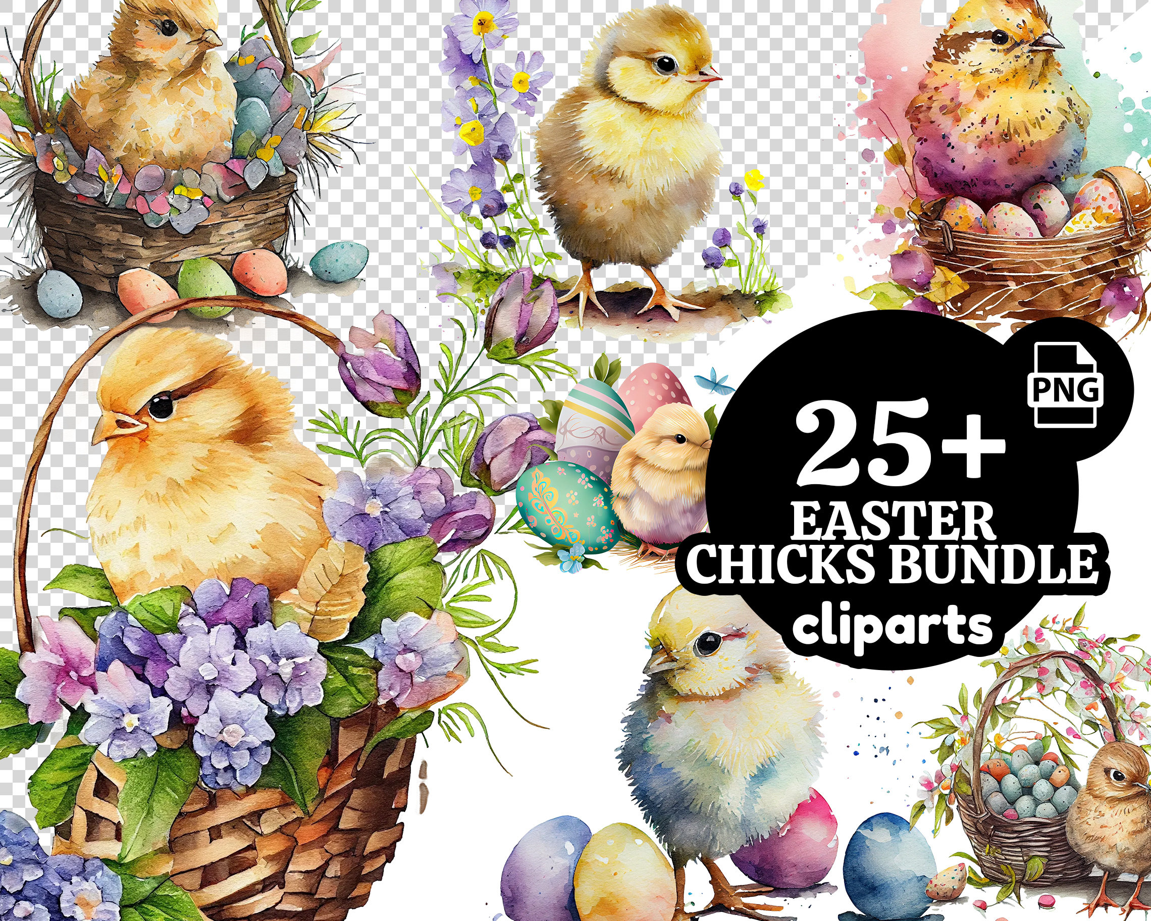 Cute Easter Chicks Eggs