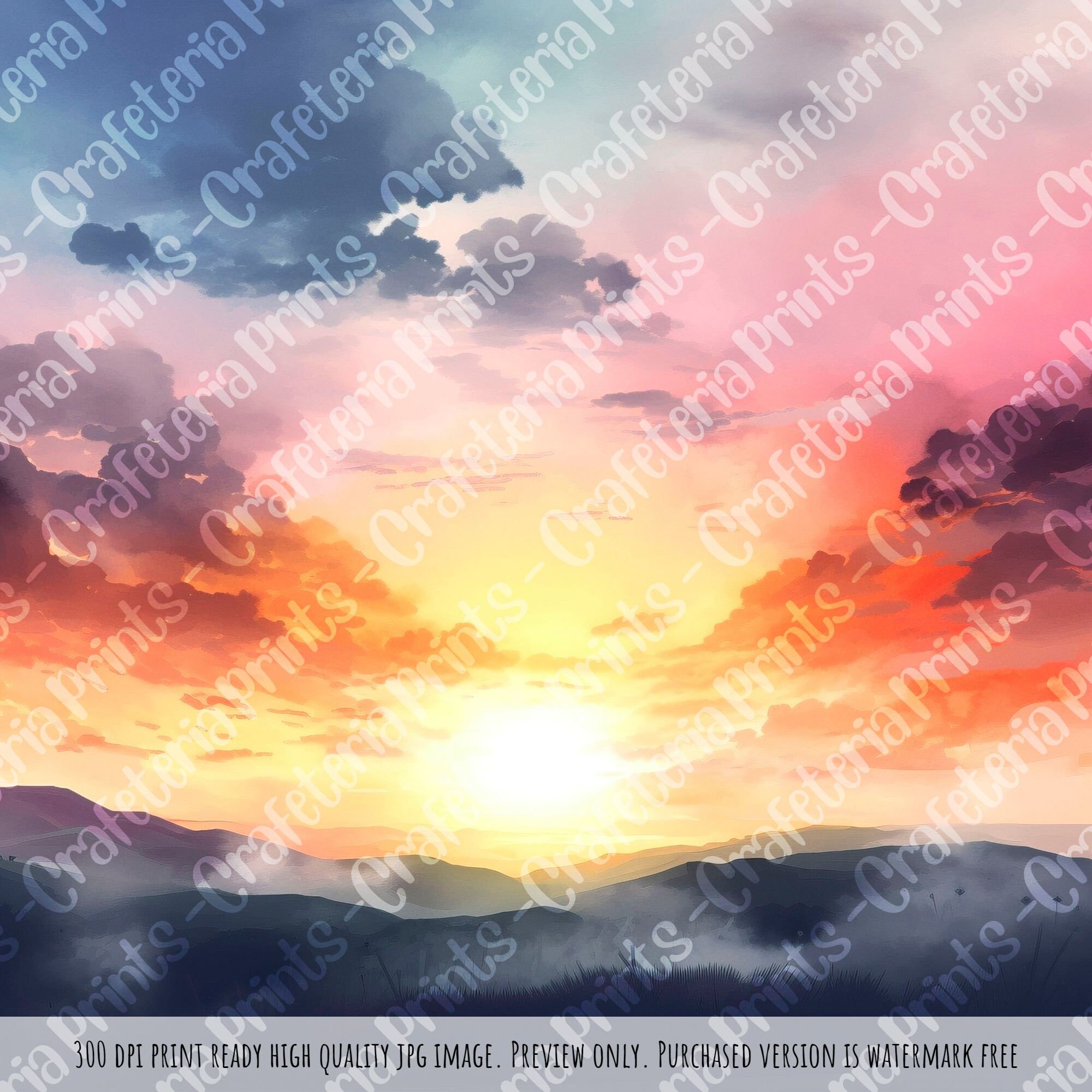 Sunset Landscape 21 High Quality JPG Images Commercial Use - Etsy