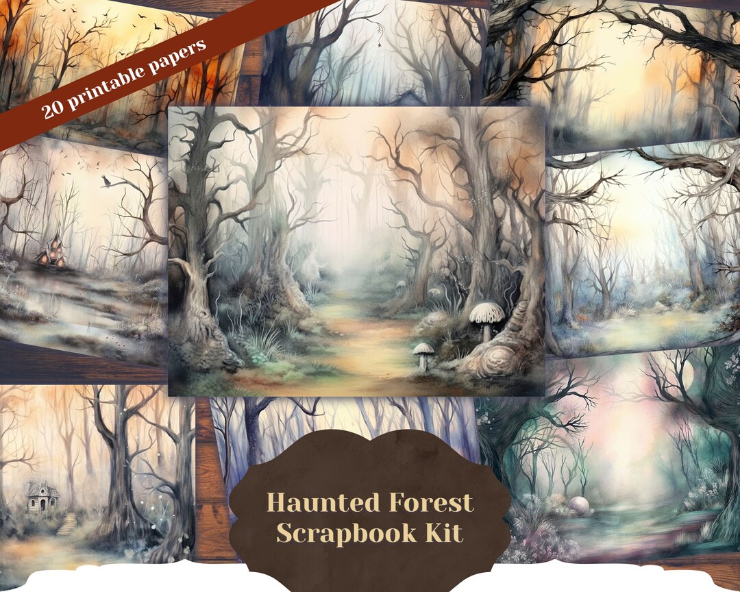 20 Pages of Haunted Forest Background, Mystic Fairy Tale Forest ...