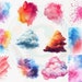 Watercolor Clipart Bundle Instant Download PNG Images Pastel ...