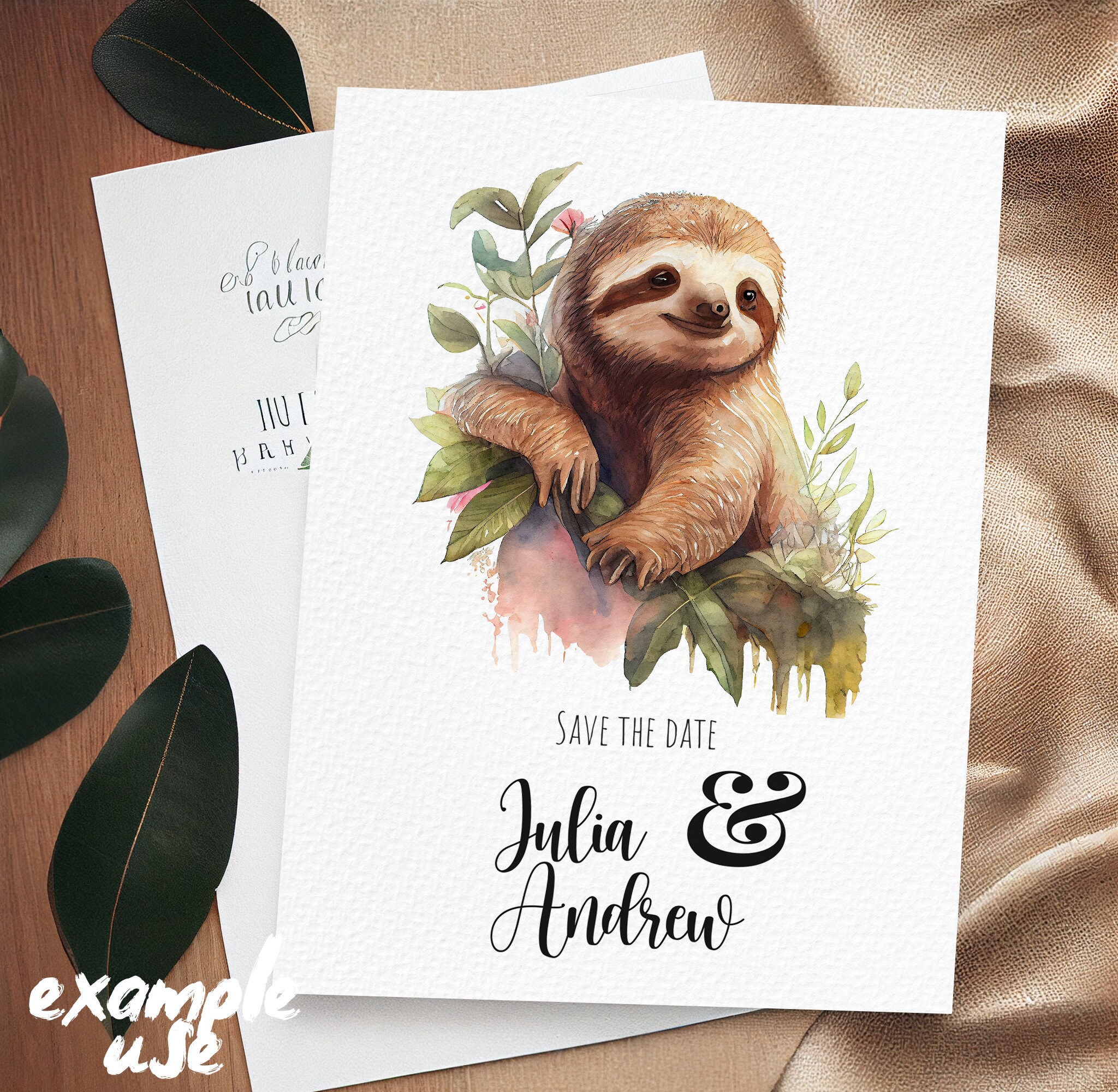 Adorable Watercolor Sloth Clipart Bundle for Crafts and - Etsy