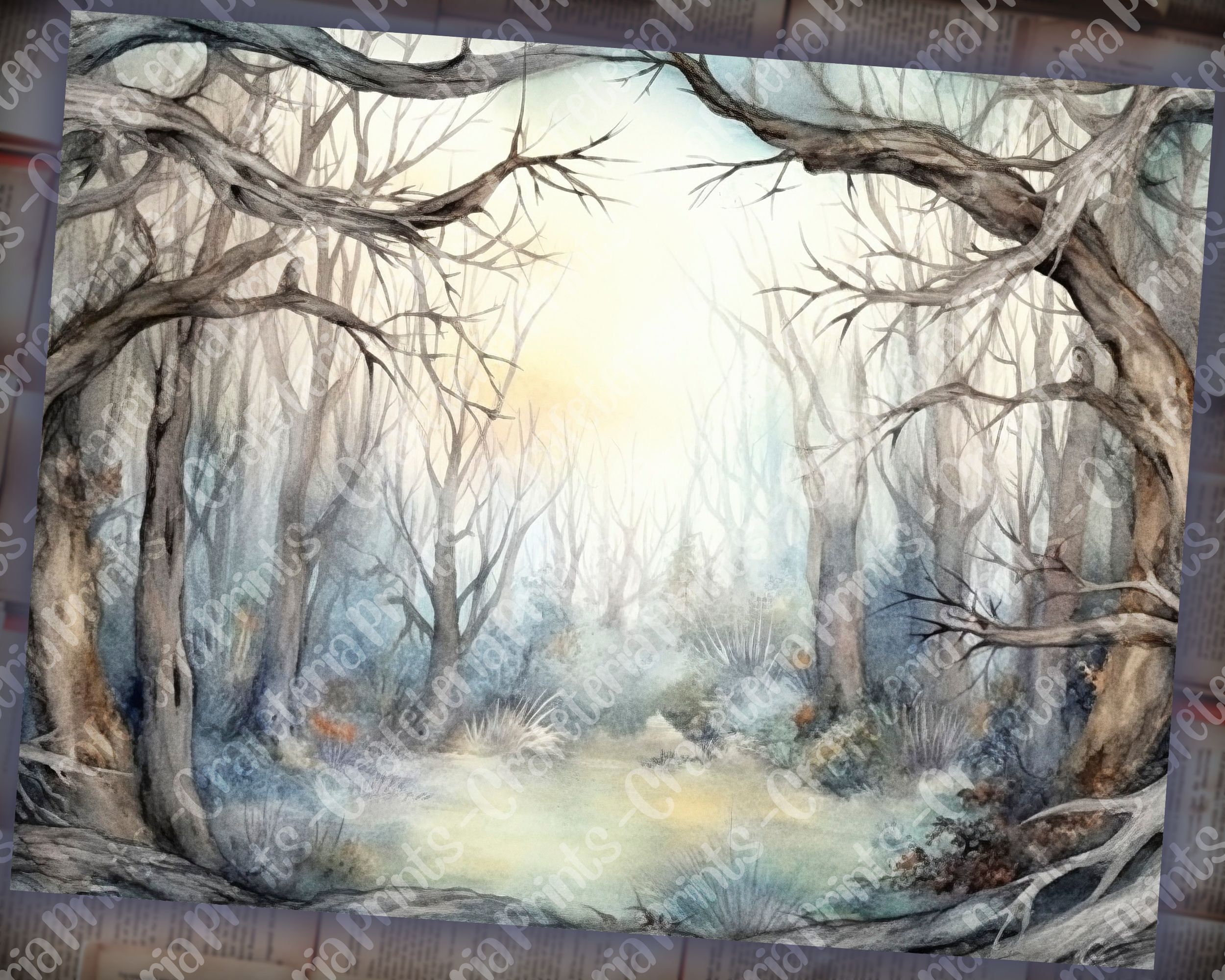 20 Pages of Haunted Forest Background Mystic Fairy Tale - Etsy