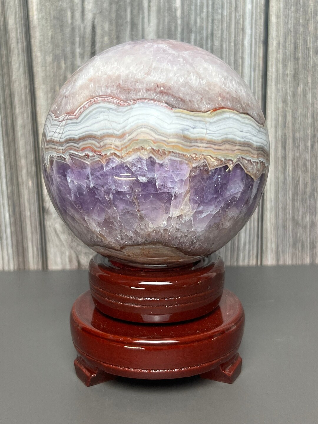 Amethyst Mexican Lace Sphere | Crystal Sphere | Amethyst | Mexican Lace ...