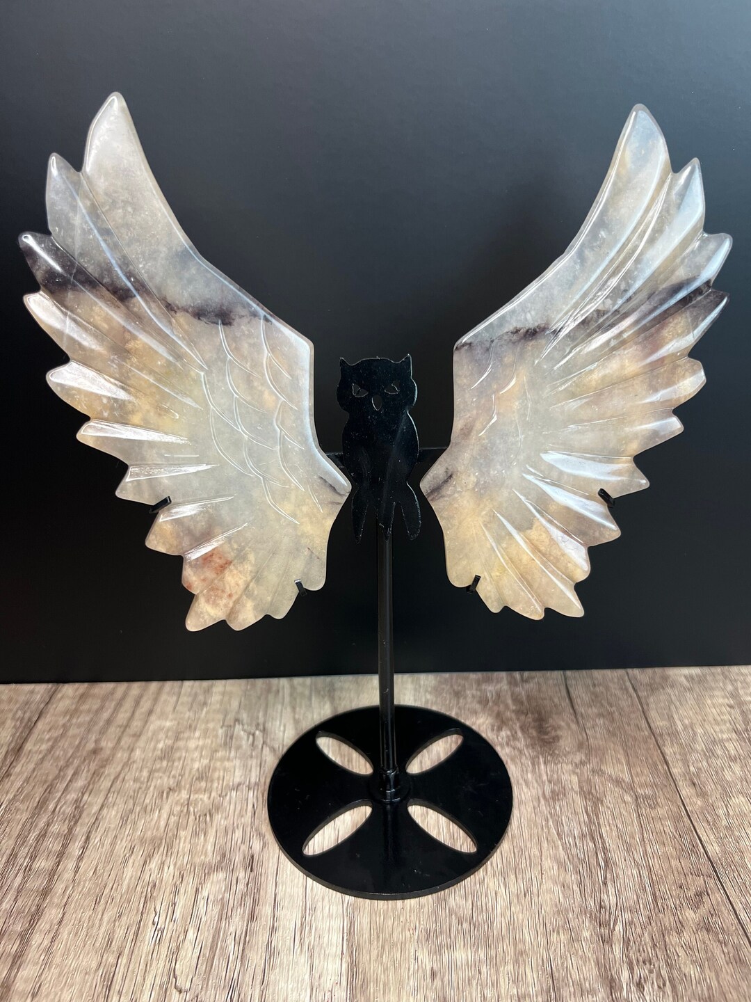 Fluorite Owl Wings; Owl Wings; Crystal Stone Wings; Crystal Stone ...