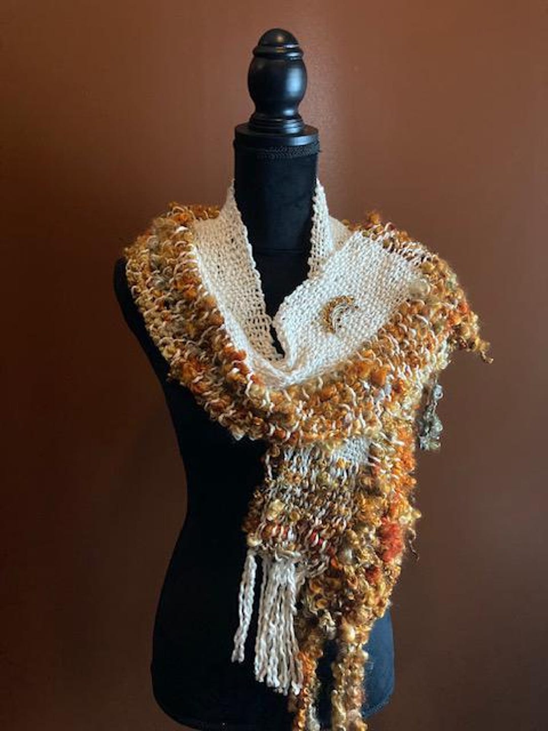 Handwoven Silk and Handspun Locks Scarf/wrap - Etsy