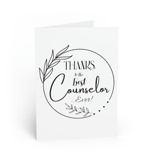 Thank You Card | Counselor - Etsy