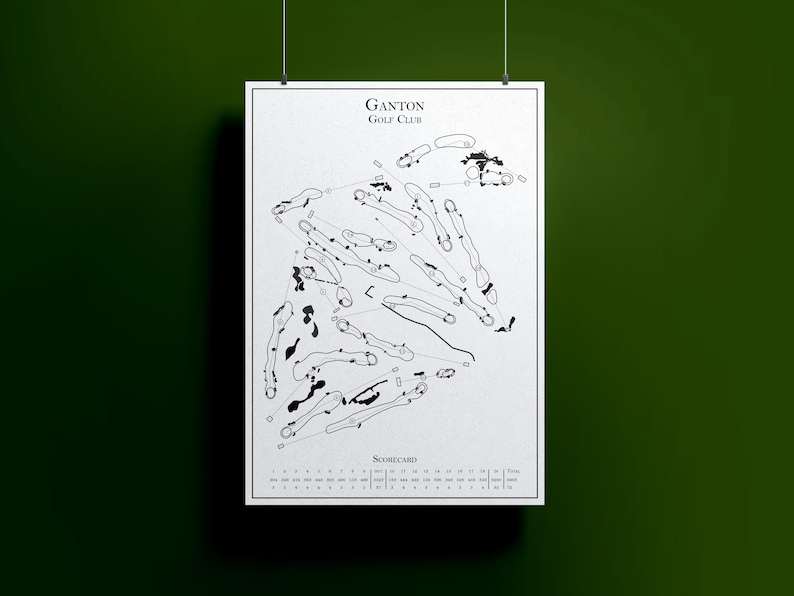 Ganton Golf Course Map - Etsy UK