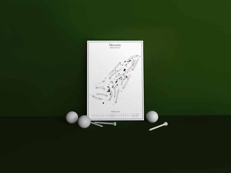 Hillside Golf Course Map - Etsy UK