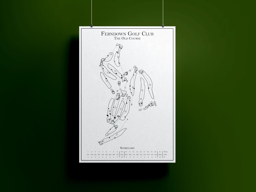 Ferndown Golf Club Course Map - Etsy UK