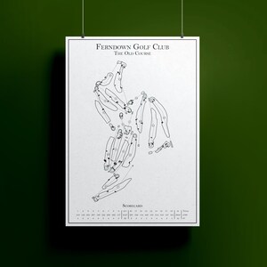Ferndown Golf Club Course Map - Etsy UK