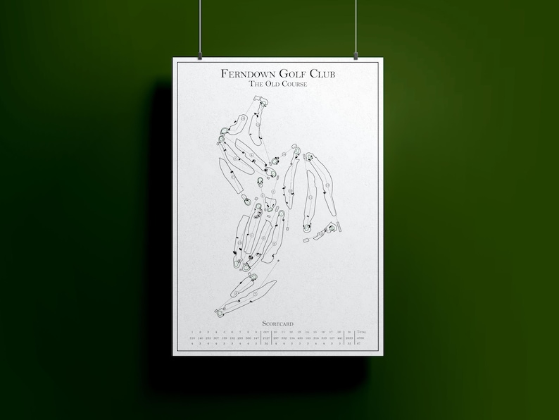 Ferndown Golf Club Course Map - Etsy UK
