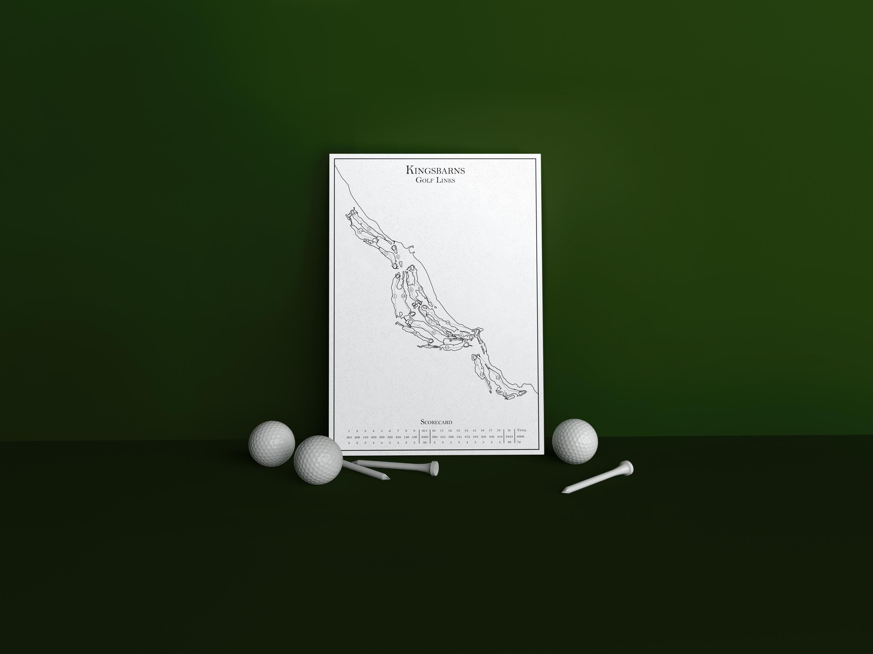 Kingsbarns Golf Course Map - Etsy UK