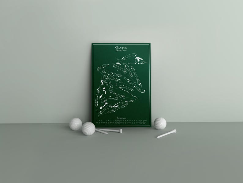 Ganton Golf Course Map - Etsy UK