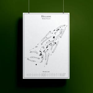 Hillside Golf Course Map - Etsy UK