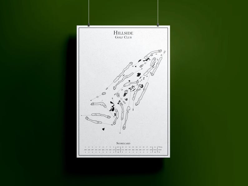 Hillside Golf Course Map - Etsy UK
