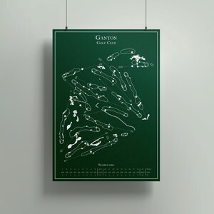 Ganton Golf Course Map - Etsy UK