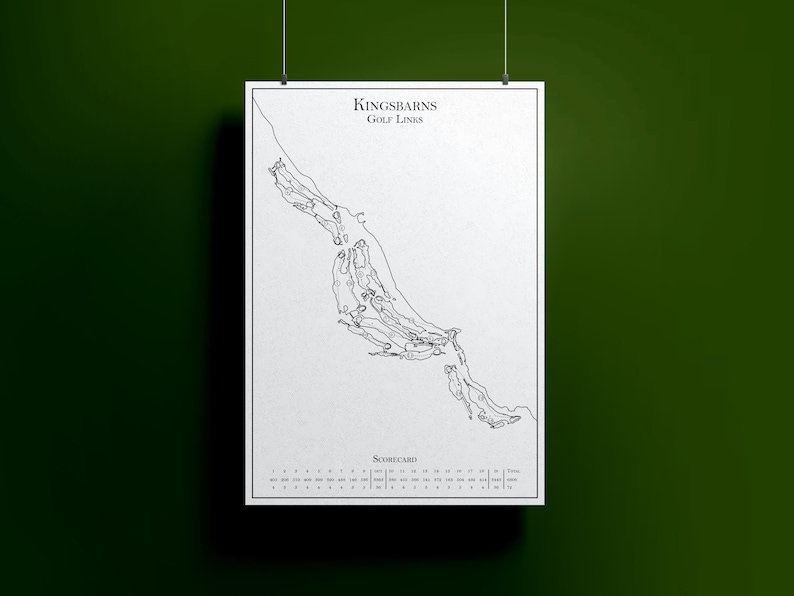 Kingsbarns Golf Course Map - Etsy UK