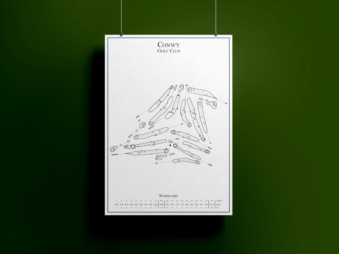 Conwy Golf Club Course Map - Etsy