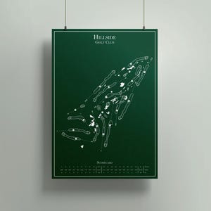 Hillside Golf Course Map - Etsy UK