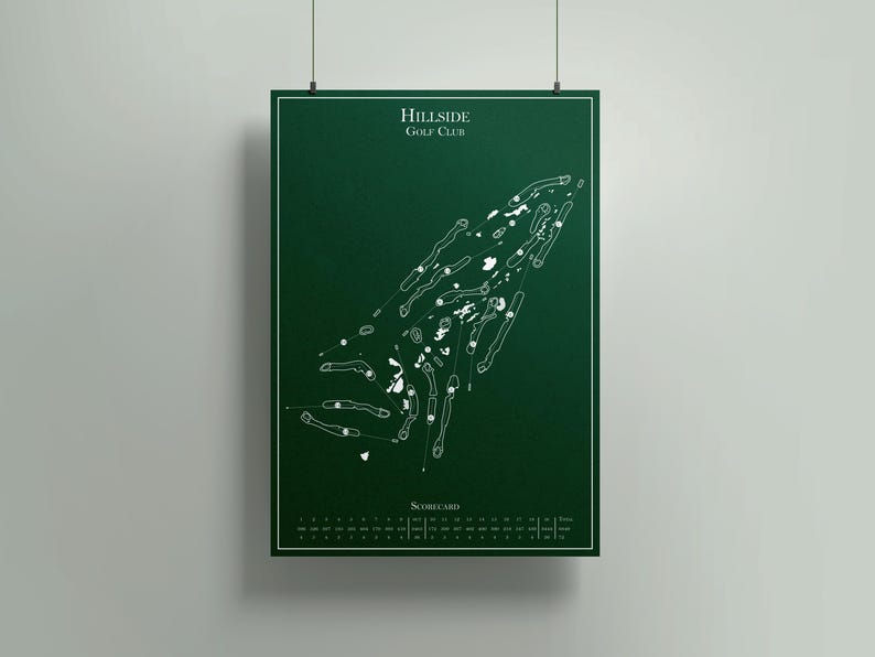 Hillside Golf Course Map - Etsy UK