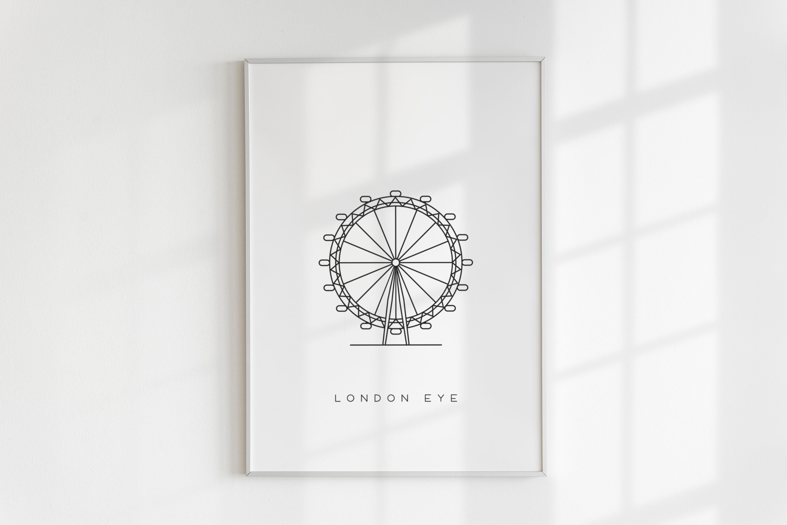 London Eye Line Illustration - Etsy