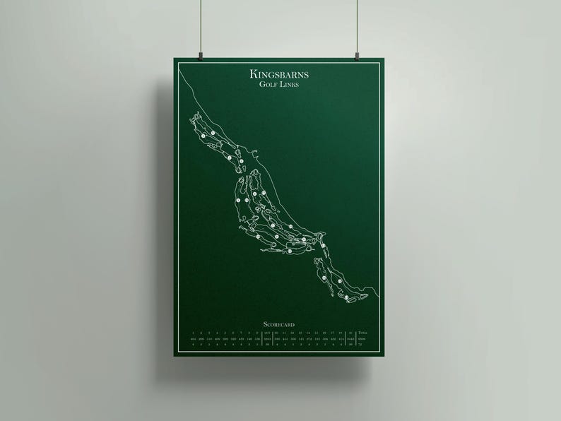 Kingsbarns Golf Course Map - Etsy UK