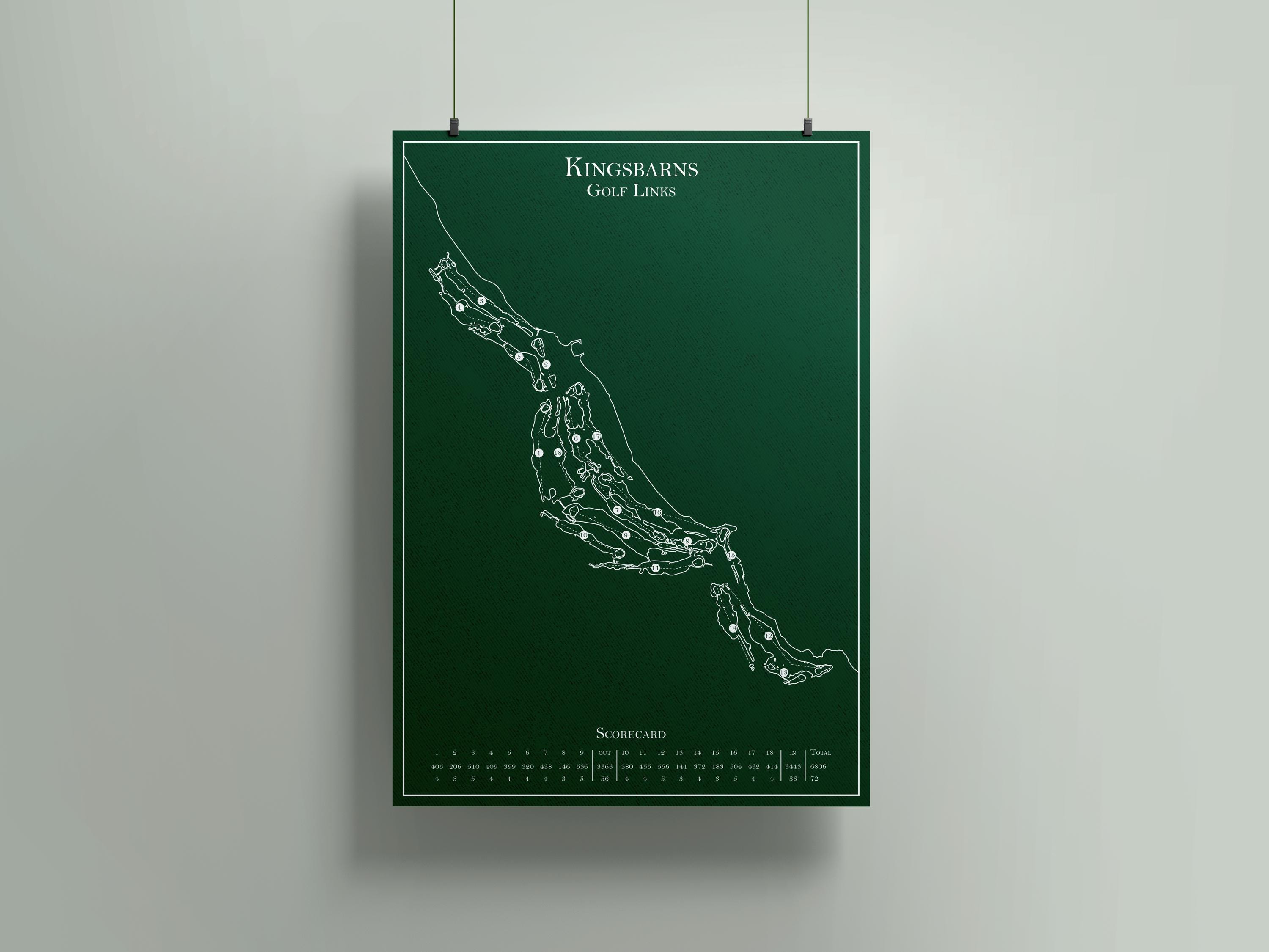 Kingsbarns Golf Course Map - Etsy UK