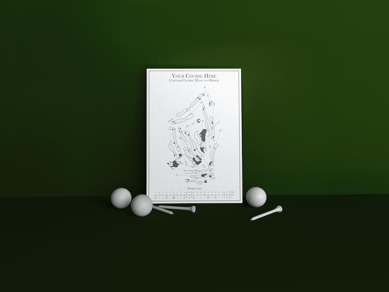Custom Golf Course Map - Etsy