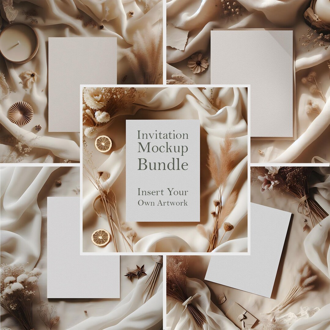 Wedding Invitation Mockup Bundle, Mockup Bundle, PSD Mockup - Etsy