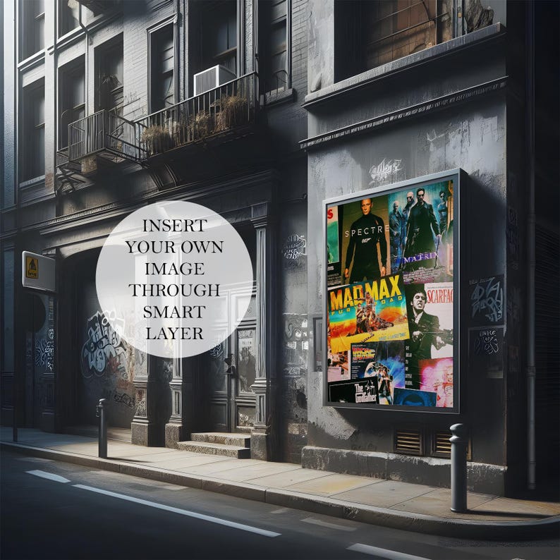 Street Poster Mockup Poster Mockup Billboard Mockup PSD Mockup - Etsy