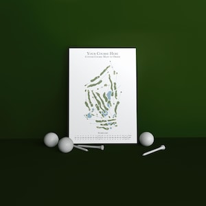 Custom Golf Course Map | Full Colour - Etsy