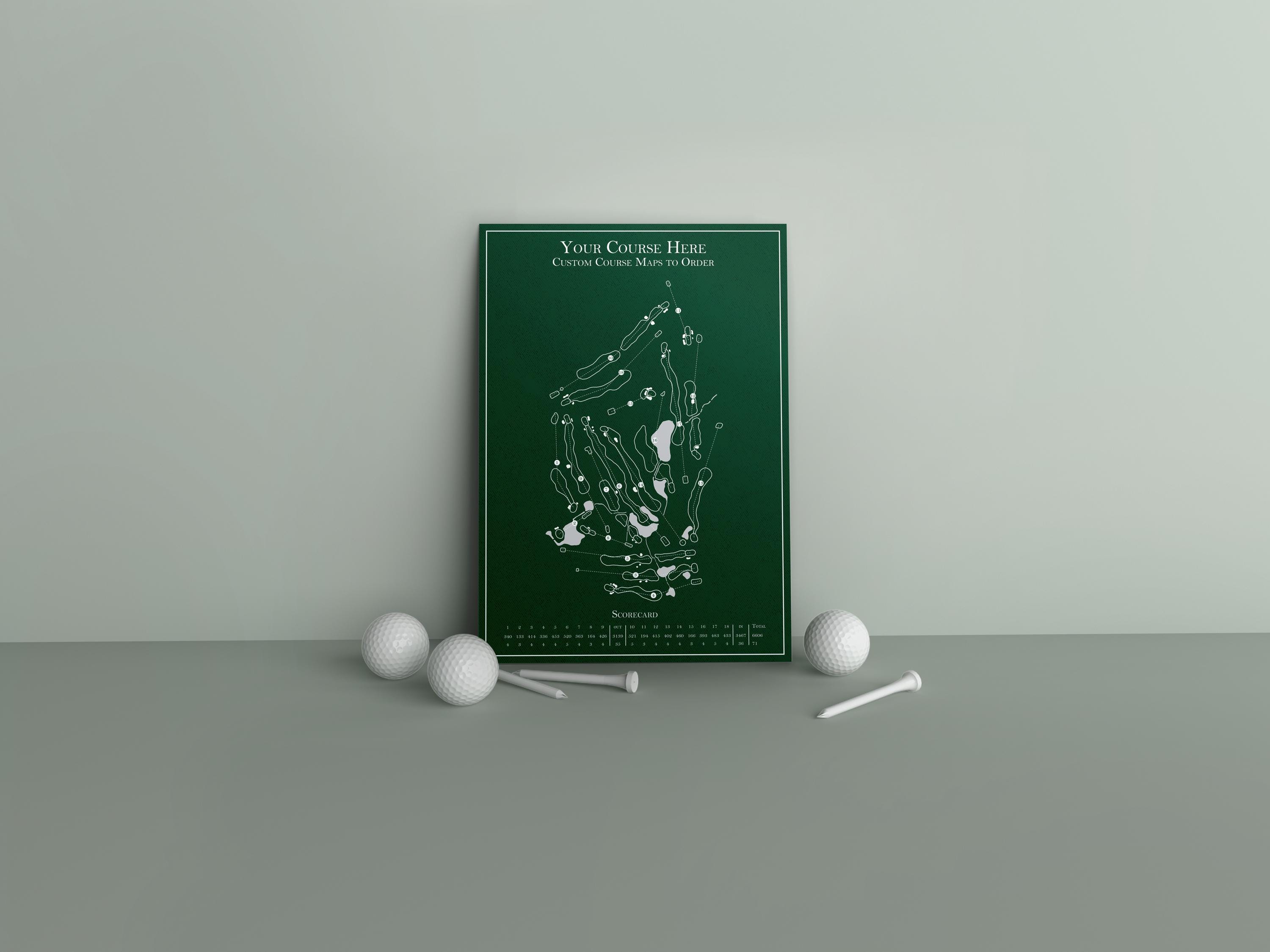 Custom Golf Course Map - Etsy UK