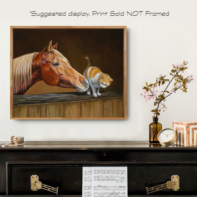 Arabian Horse Oil Painting Fine Art Print Reproduction, Chestnut ...