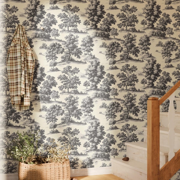 Toile Wallpaper - Etsy