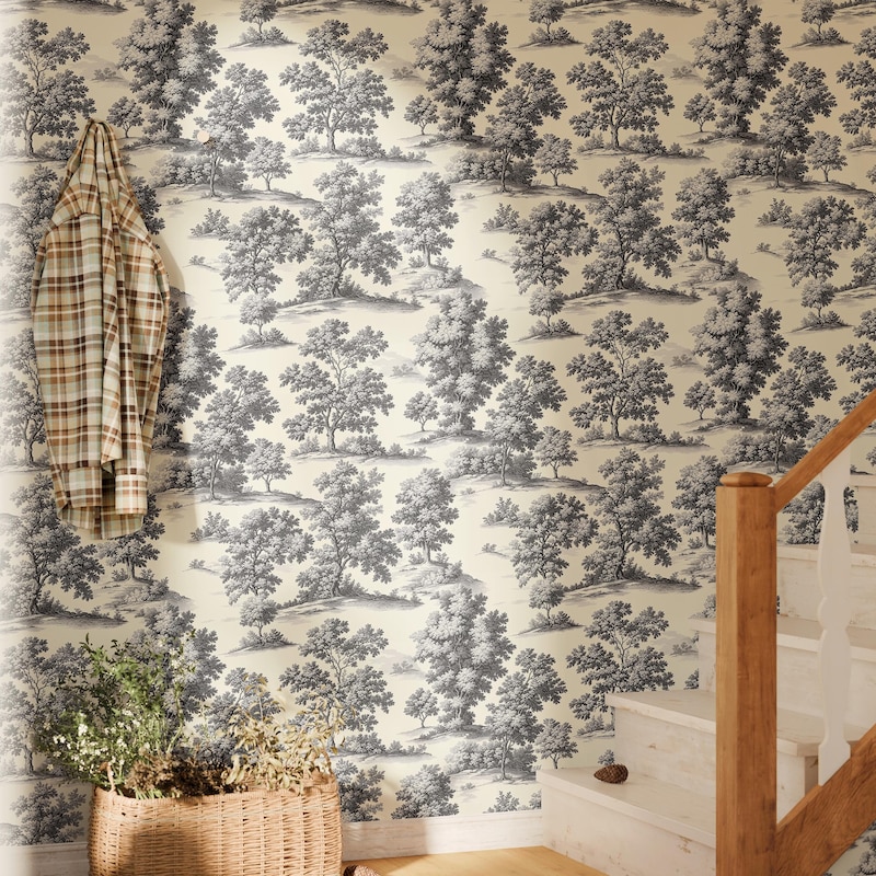 Toile Wallpaper - Etsy