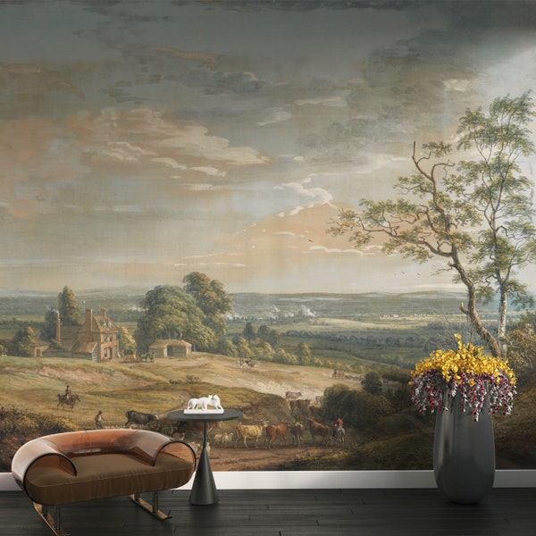 Historical Wallpaper Mural - Etsy