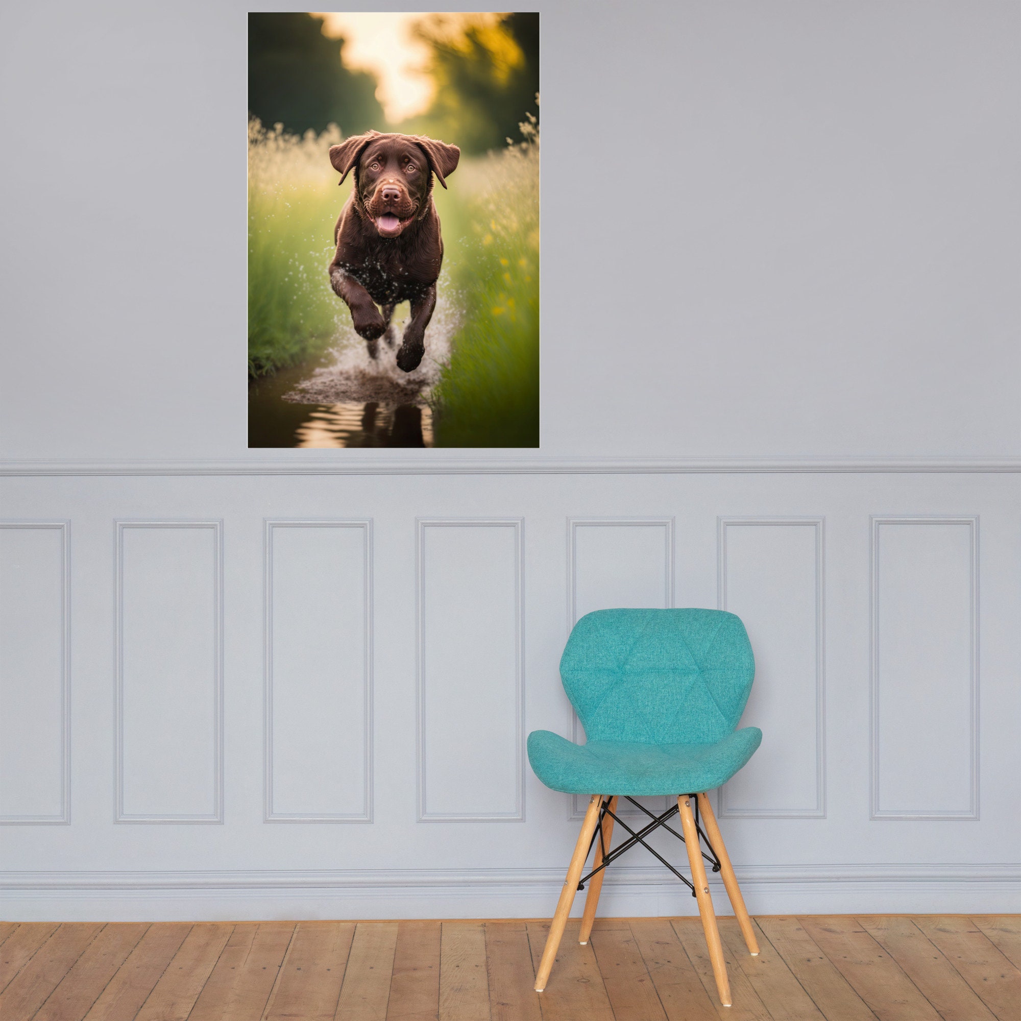 Labrador Poster Chocolate Labrador Poster Brown Labrador - Etsy UK