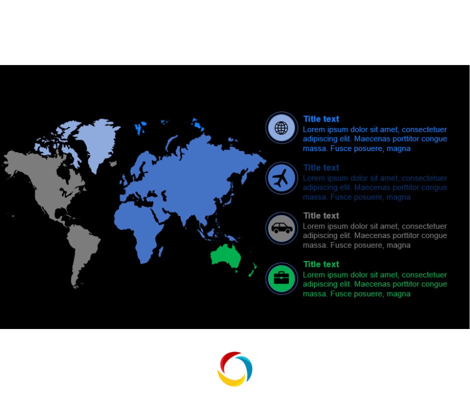 80 Powerpoint Template About World Maps, Black and White, Powerpoint ...