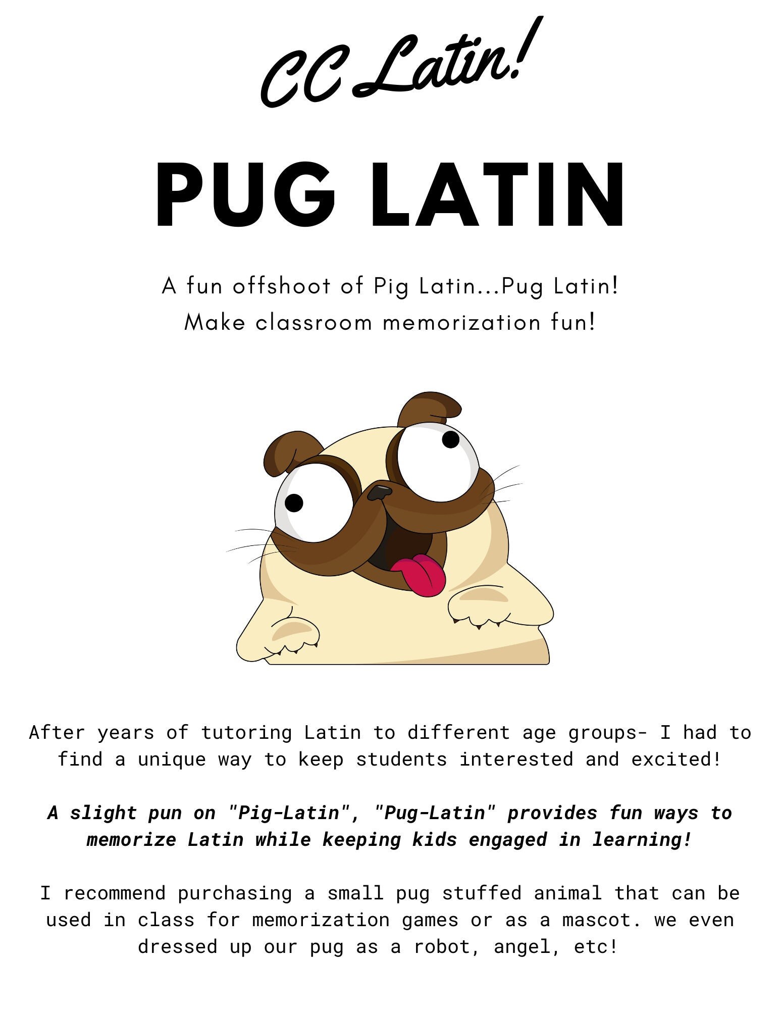 CC Cycle 2 5th Ed. Latin PUG LATIN - Etsy