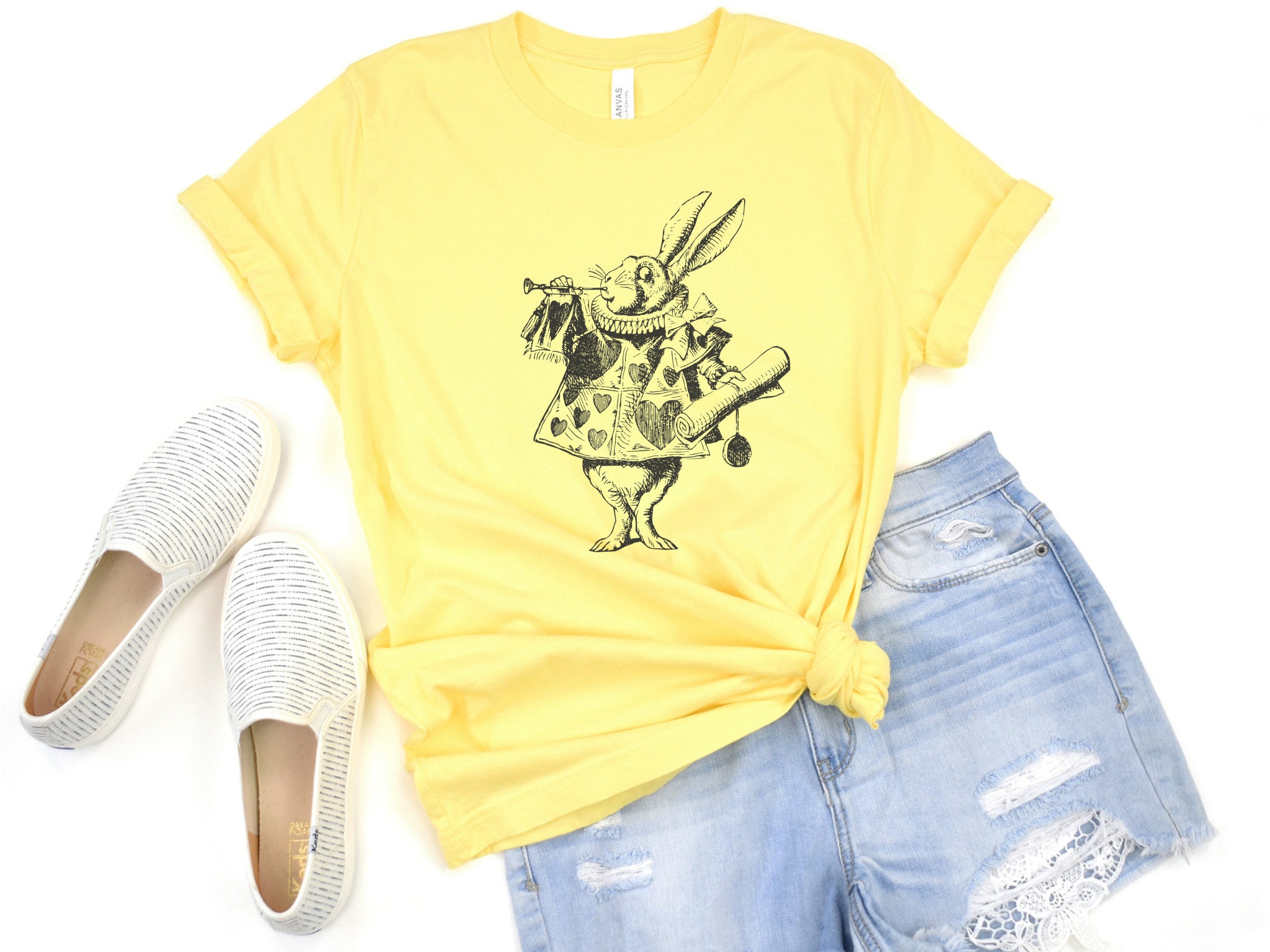 White Rabbit T-shirt, Alice in Wonderland, Alice Wonderland Tee, Alice ...