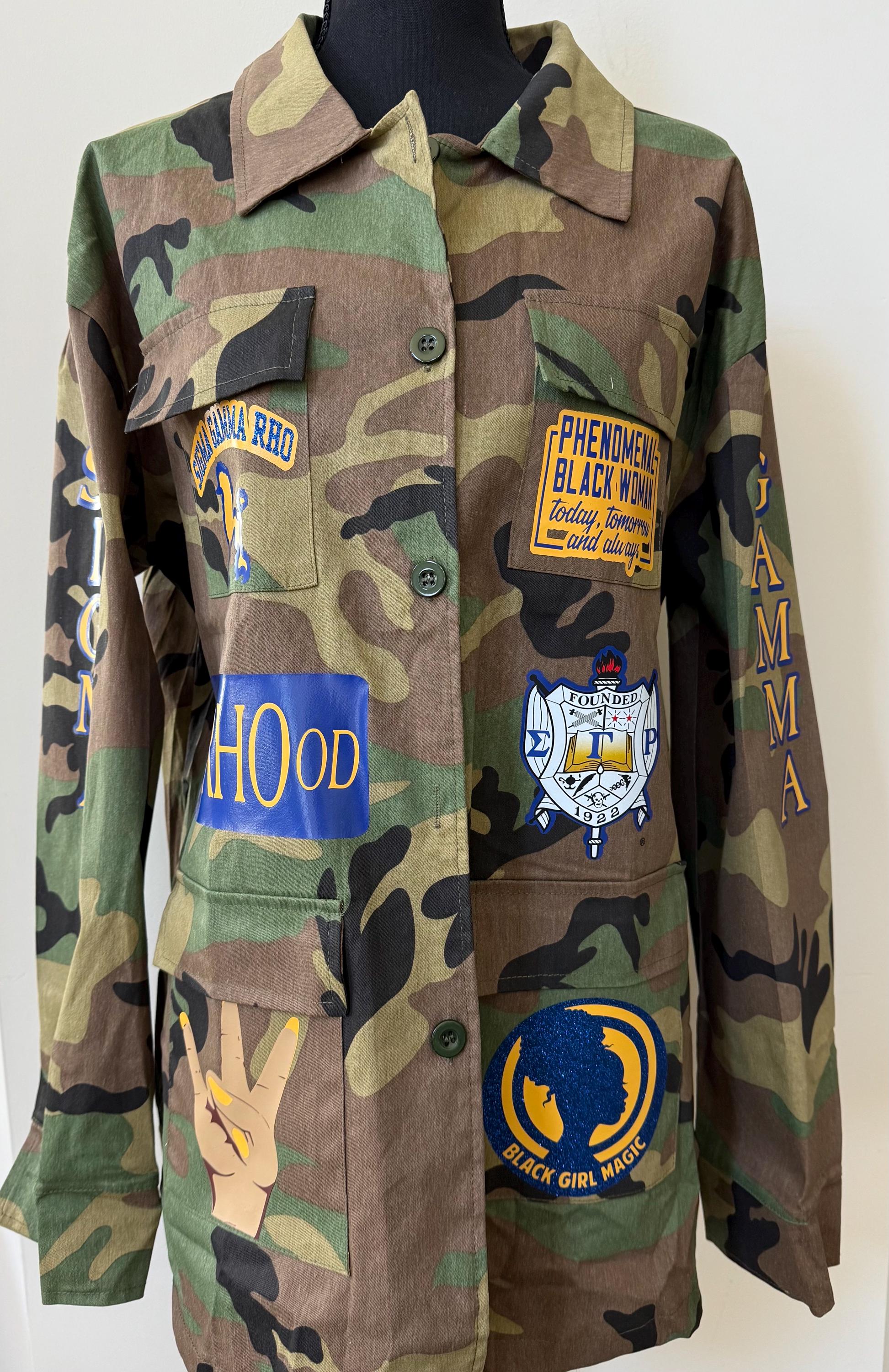 Sigma Gamma Rho Camo, Customized Greek Jacket, Sigma Gamma Jacket ...