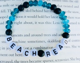 Book Lover Word Bracelet Letters for Women, Page Turner, Custom Word ...