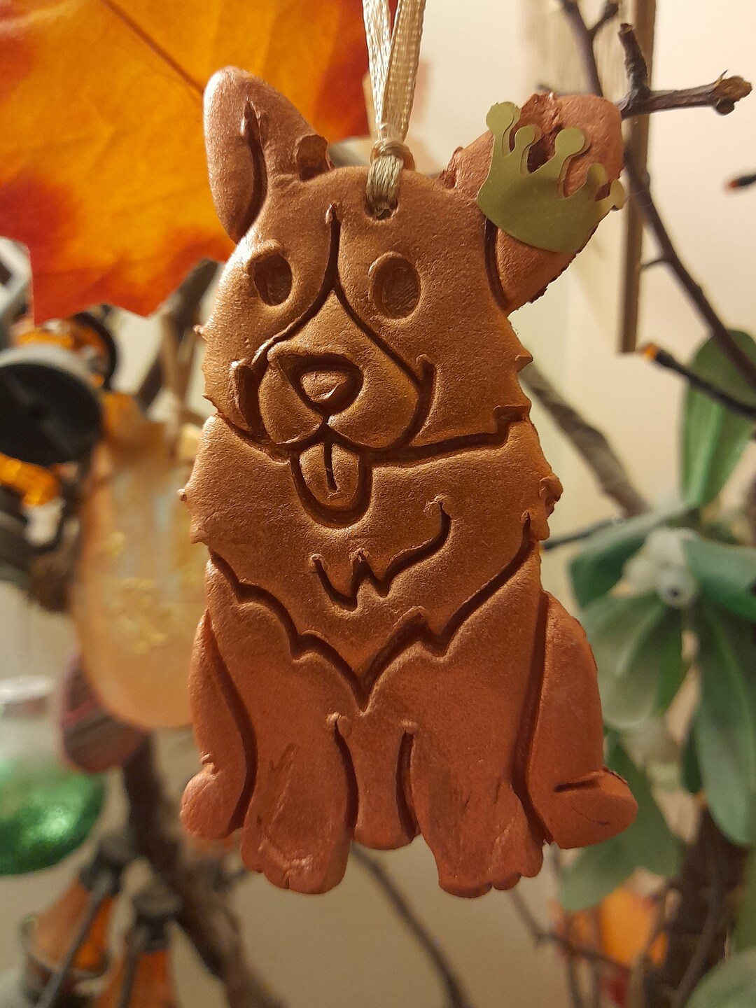Clay Corgi With Crown - Etsy