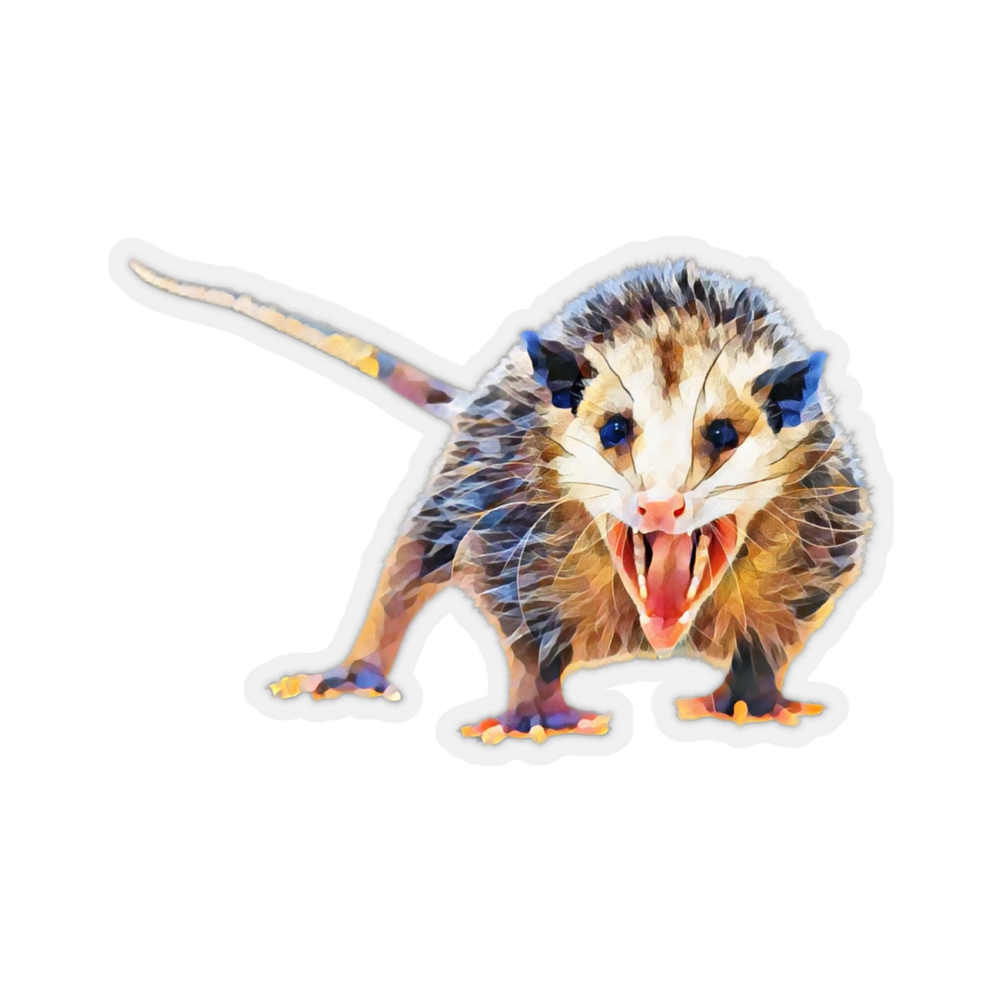 The Scream by an Opossum Kiss-cut Stickers - Etsy