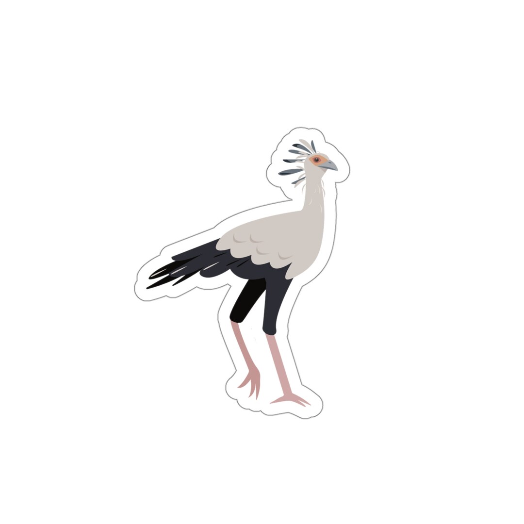 Secretary Bird Kiss-cut Stickers - Etsy